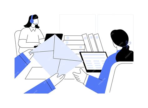 Ilustración De Vector De Concepto Abstracto De Entrega De Documentos