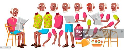 늙은이 벡터입니다 블랙입니다 아프리카 미국입니다 수석 사람 초상화입니다 초로 사람들입니다 세 애니메이션 만들기 세트입니다 감정 제스처를 얼굴 긍정적인 연금입니다 광고 애니