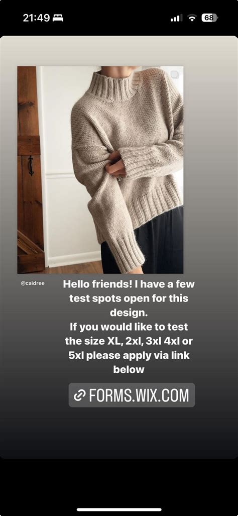 4 10” Positive Ease Recommended And A Test Knit Deadline Of February 2nd No Wonder You Cant