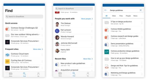 Sharepoint Mobile App Updates Find And Discover People Content And Answers While On The Go