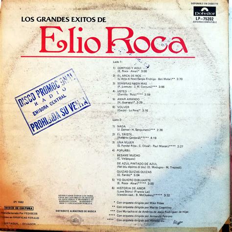 Disco De Vinilo Lp Elio Roca Los Grándes Éxitos De Elio Roca El
