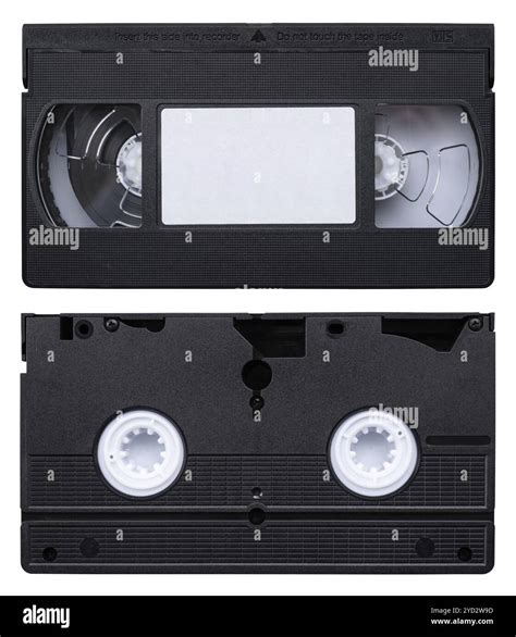 Isolated Front And Back Of A Retro Vintage Video Cassette Tape Vhs On