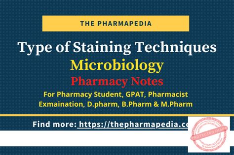 Type Of Staining Techniques Microbiology The Pharmapedia