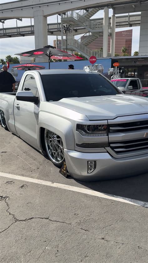 Single Cab Chevy Silverado On Dub Spinners At The 2025 Sema Show 🔥