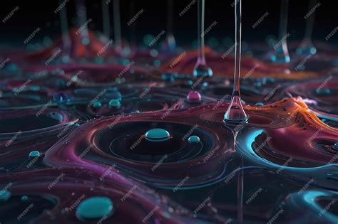 Premium Photo Liquid Diffusion Animation Digital Rendering