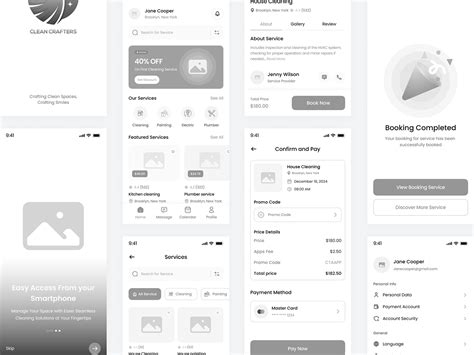 Cleaning Services Mobile App UI Design Behance