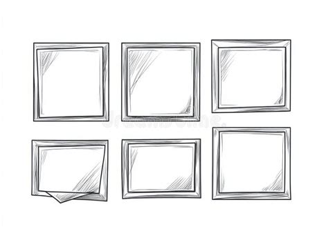 A Contemporary Hand Drawn Sketch Frame A Basic Doodle Of A Rectangular