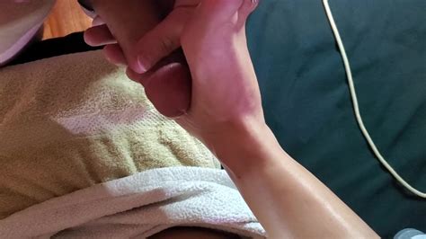 Tiny Feet On A Big Dick Foot Job Cum On Toes Ball Squeezer Foot