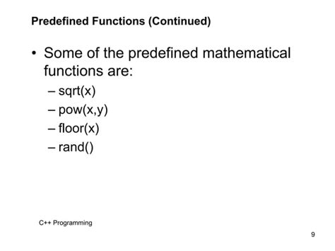 Programming For Engineers Functions Part 1 Pptx