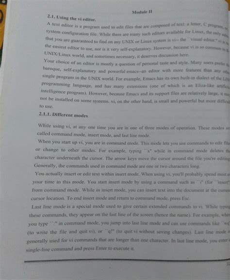 Vi Editor In Linux Module 2 Using The Vi Editor