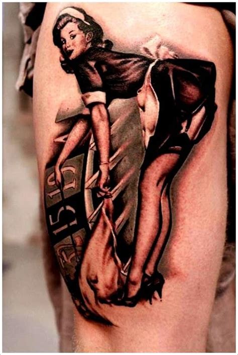 Pin Up Girl Tattoos For Men Menstattooideas