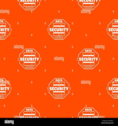 Personal Data Security Pattern Vector Orange Stock Vector Image And Art