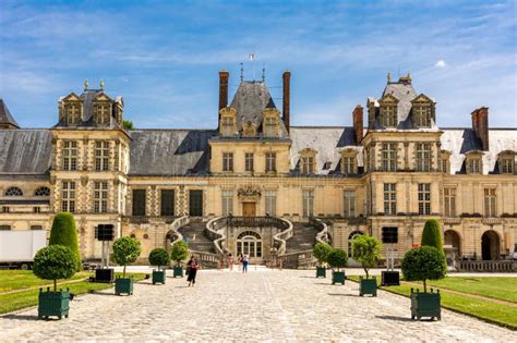Fontainebleau Palace Chateau De Fontainebleau Outside Paris France