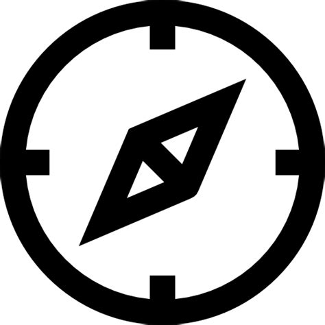 Compass Super Basic Straight Outline Icon
