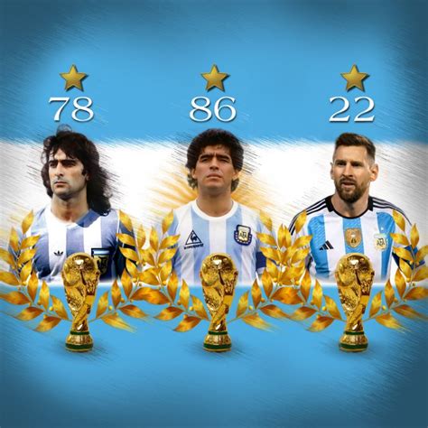 Kempes Maradona Messi 🇦🇷🏆🏆🏆 Imagenes De La Seleccion Argentina 2022 Stickers Argentina