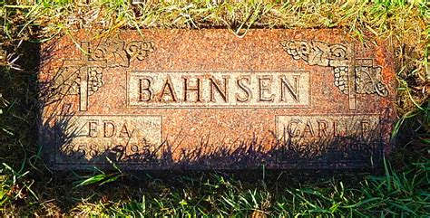 Eda Sofia Carlson Bahnsen 1858 1951 Find A Grave äreminne
