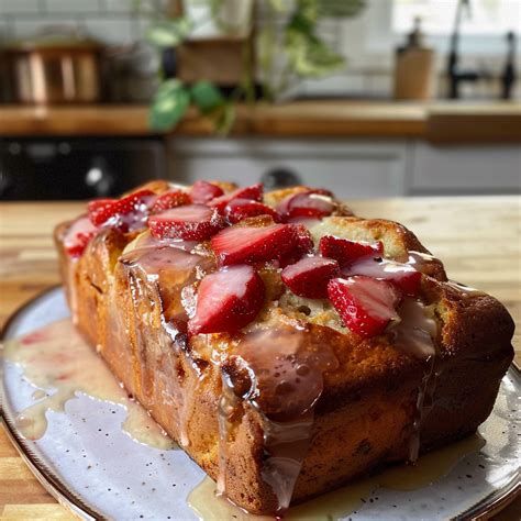 Glazed Strawberry Bread
