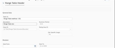 SAP CC Subscriber Range Table SAPCODES