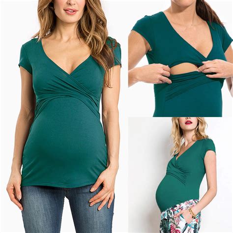 Breaise Womens Maternity Nursing Topslayered Wrap For Breastfeeding V