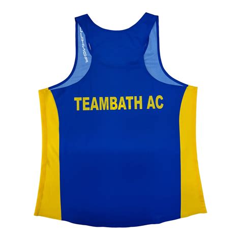 Team Bath Ac Womens Featherlight Vest Royal Gold Running Bath