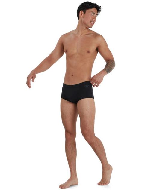 Speedo 17cm V Cut Trunks Black Au