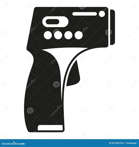 Laser Thermometer Test Icon Simple Vector Check Device Gun Stock Vector Illustration Of