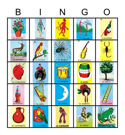 Bingo Loteria Bingo Card