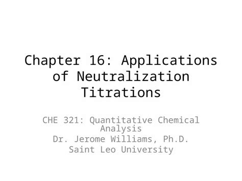 Ppt Chapter 16 Applications Of Neutralization Titrations Dokumen Tips