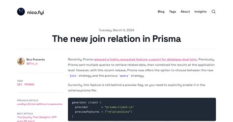 The New Join Relation In Prisma Nicos Blog