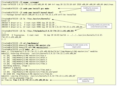 notes on linux memory analysis lime volatility and lkm s count