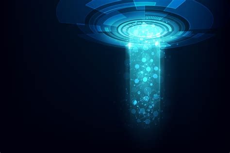 벡터 추상 미래 기술 전기 통신 배경 프리미엄 벡터