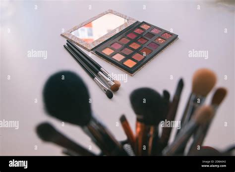 Makeup Cosmetics Tools Background And Beauty Cosmetics Products And Facial