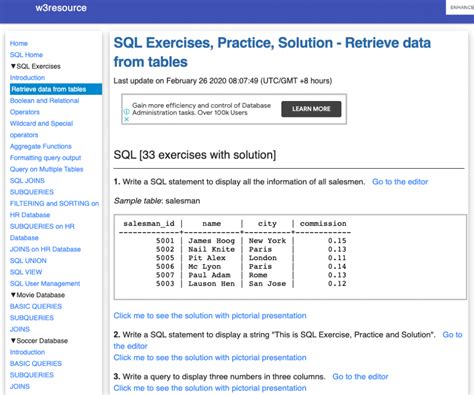 17 Sites For Sql Practice Database Star Sql Learn Sql Practice