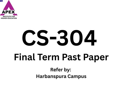 Cs304 Final Term Past Papers