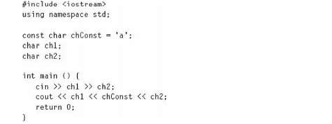 Solved #include using namespace std; const char chConst = | Chegg.com