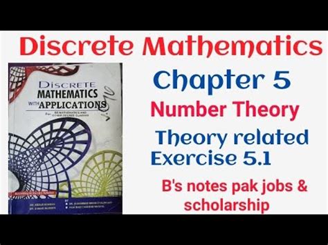 Discrete Mathematics By Dr Abdur Rehman Chapter 5 Number Theory