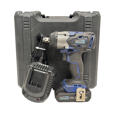 Power Torque Ptt0004 20v Lithium Ion 1 2 Cordless Impact Wrench Kit