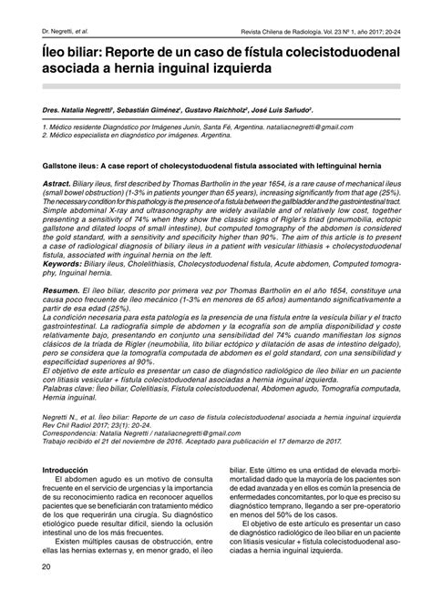 Pdf Gallstone Ileus A Case Report Of Cholecystoduodenal Fistula