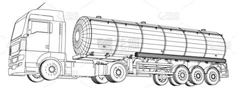 痕迹轻量车三维图形油罐车白色化学制品技术工业商务运输