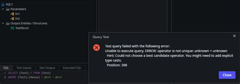 Error Operator Does Not Exist Error Operator Is Not Unique In