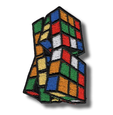 Cube Embroidered Patch 5x7 Cm Patch