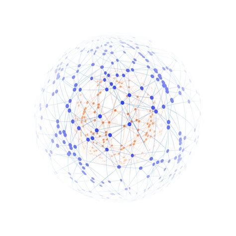 Sphere With Connected Lines And Dots Wireframe Mesh Polygonal Element Stock Vector