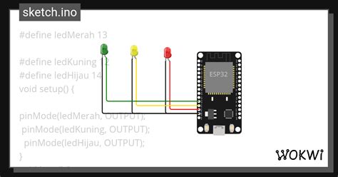 Pratikum Membuat Rangkaian Wokwi Esp32 Stm32 Arduino Simulator
