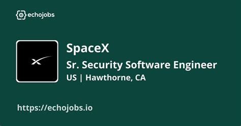Spacex Is Hiring Sr Security Software Engineer Usd 168k 230k Hawthorne Ca Python Go R
