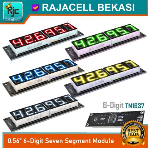 Jual Module Seven Segment 6 Digit 0 56 Tm1637 Led 7 Segment Display