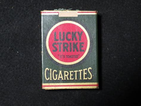 Rare Original 1920s 12 Count Lucky Strike Cigarette Package Empty No