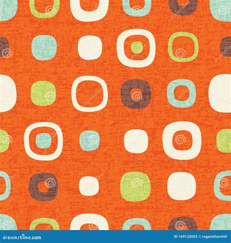 abstract seamless pattern of rounded squares with random details mid