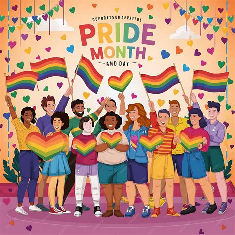 Premium Photo Happy Pride Month Day Social Media Post Template Flat