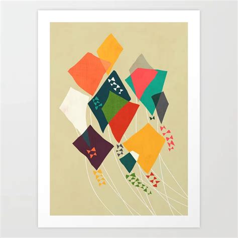 Buy Whimsical Kites Art Print By Budikwan Worldwide Shipping Available