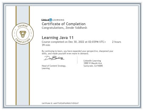 certificateofcompletion learning java 11 zende siddhesh pdf career and growth